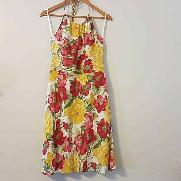 LOFT | Dresses | Nwt Ann Taylor Loft Floral Silk Halter Dress | Poshmark